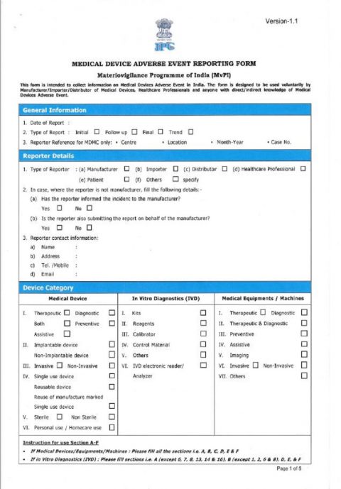 Field Safety Corrective Action and Adverse Event Reporting
